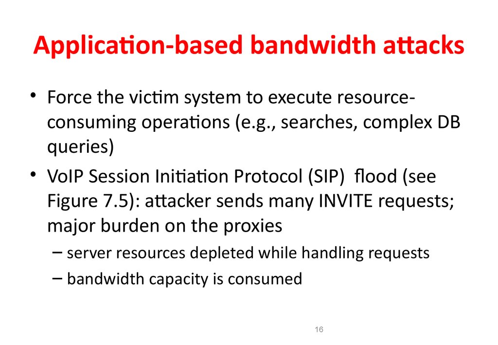 Denial of Service Attacks Chapter 7 Computer Security Principles And Practice 