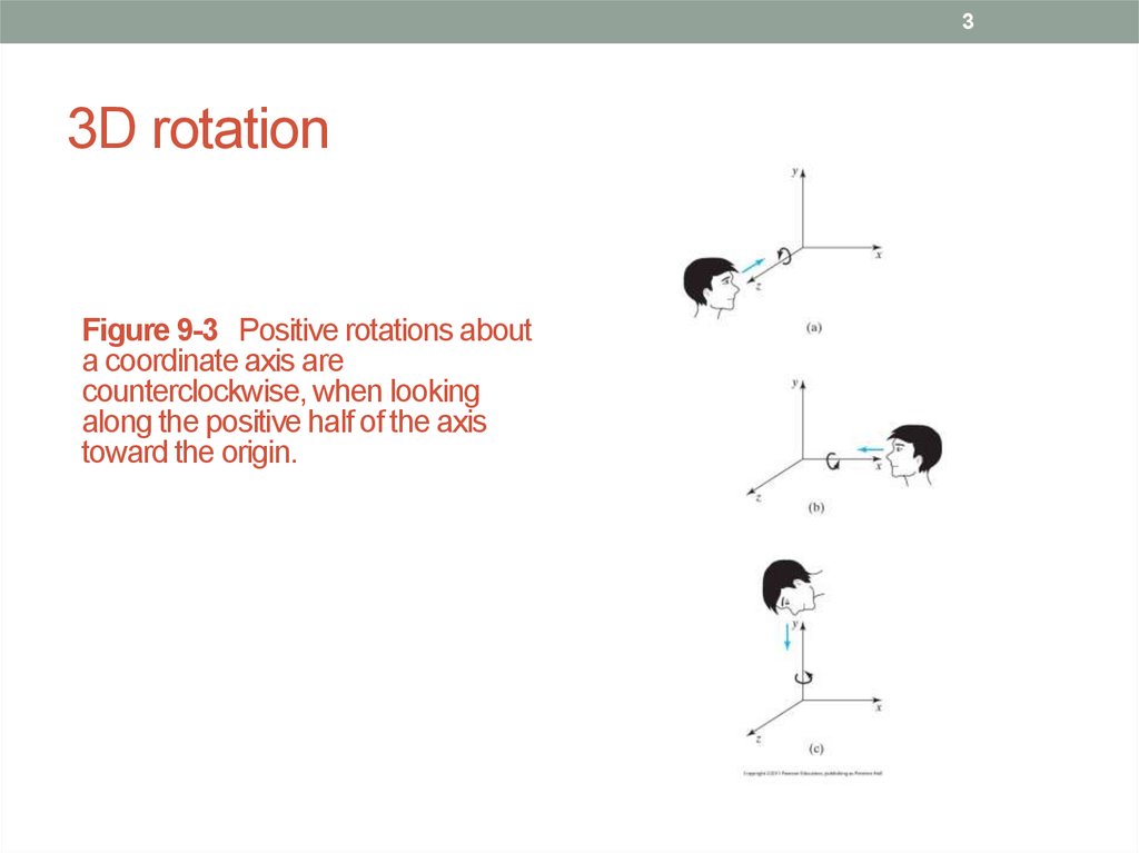 Cmpe 466 Computer Graphics 3D Geometric Transformations hapter 9 