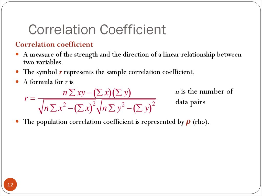 Correlation Coefficient