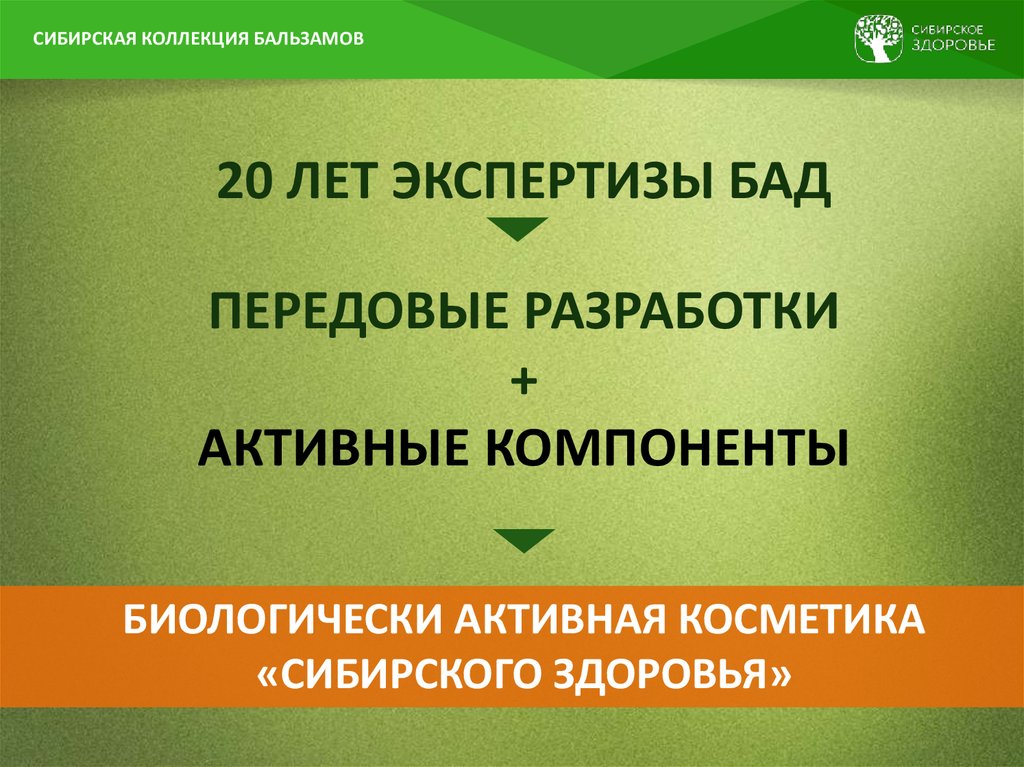 Сибирская коллекция бальзамов - презентация онлайн