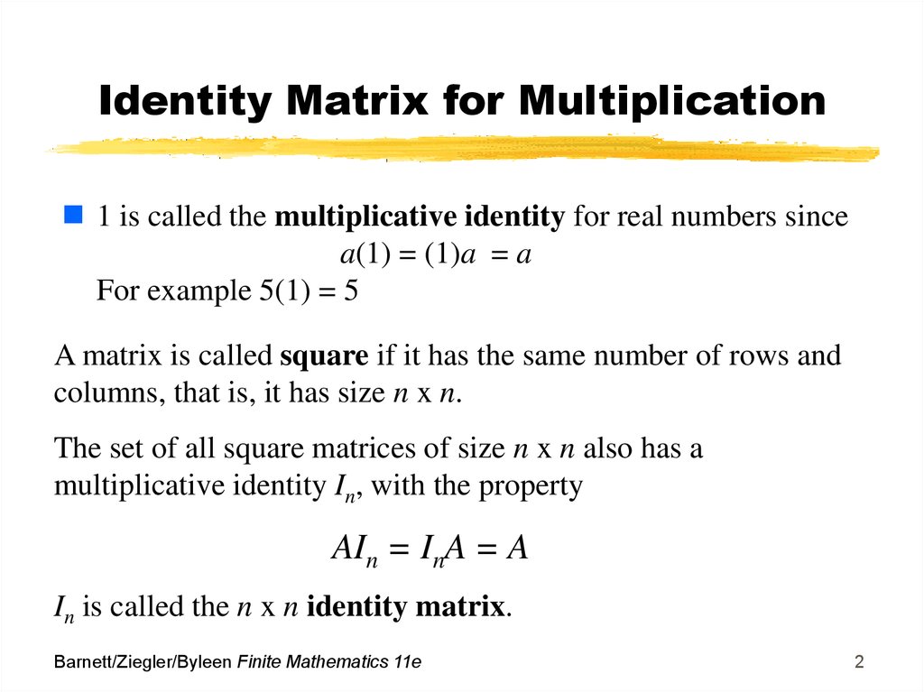 Inverse Of A Square Matrix 