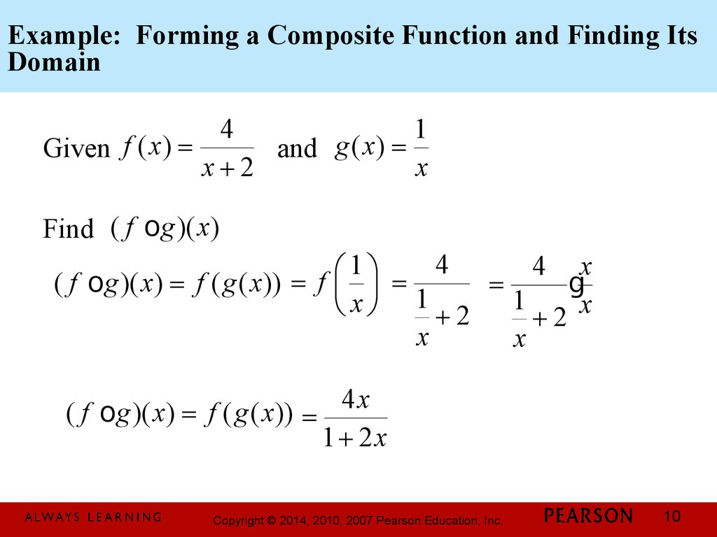 Functions And Graphs Chapter 2 Combinations Of Functions Composite Functions Online 