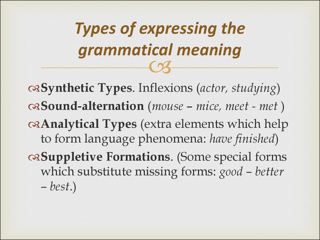 Grammatical Categories Grammatical Meaning Lektsia 2 Online