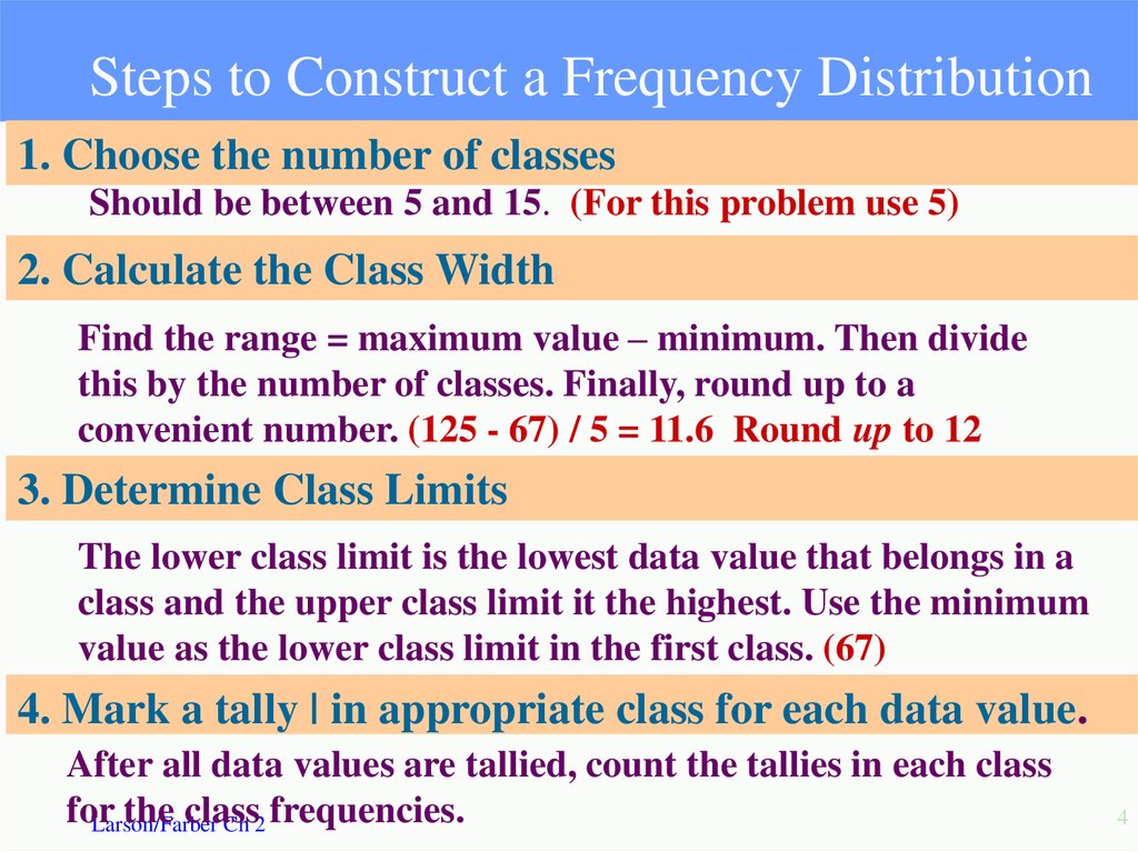  How Do You Construct A Frequency Distribution Construction Of 
