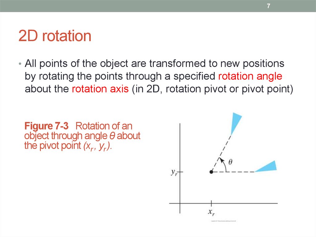 Cmpe 466 Computer Graphics 2d Geometric Transformations Chapter 7 