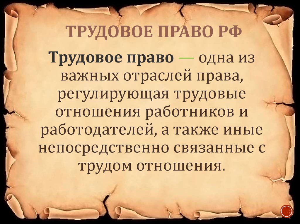 Трудовое право - презентация онлайн