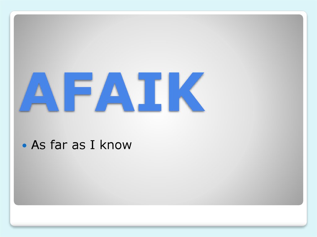 Abbreviations - online presentation