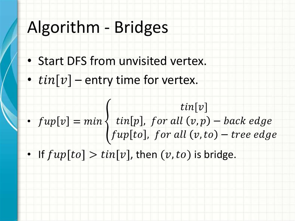Bridges and Cut Vertices - презентация онлайн