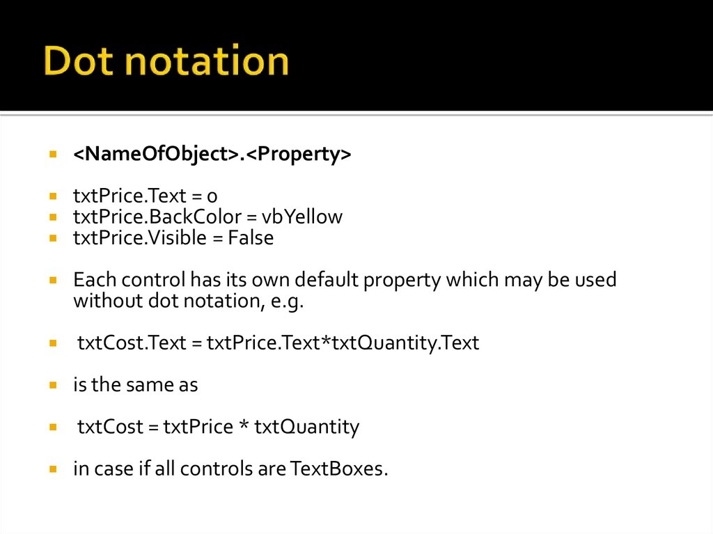 VBA Development Technology Lecture 6 
