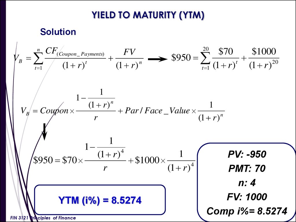 Valuing Bonds Lecture 6 