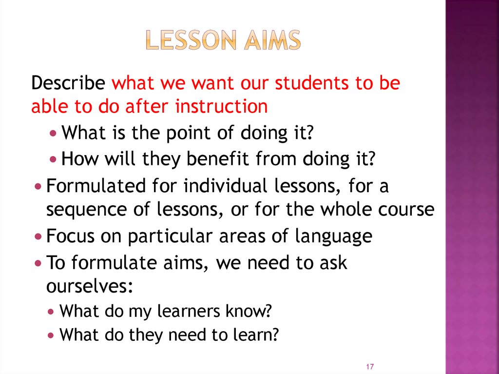 Formal Lesson Plan Online Presentation