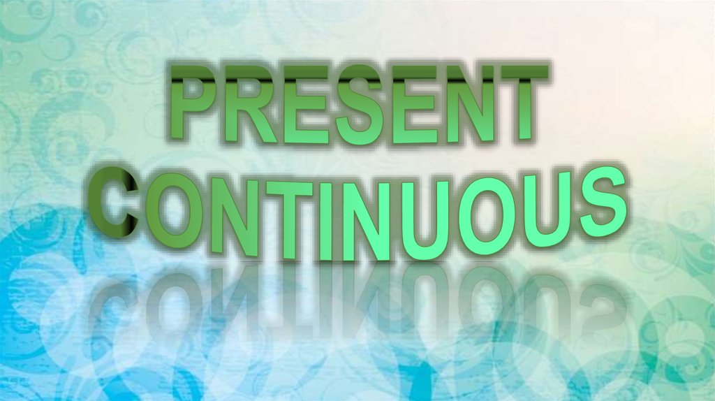 Present Continuous - online presentation